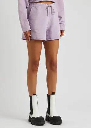 GANNI Organic Cotton Drawstring Shorts - Lilac