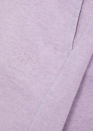 GANNI Organic Cotton Drawstring Shorts - Lilac