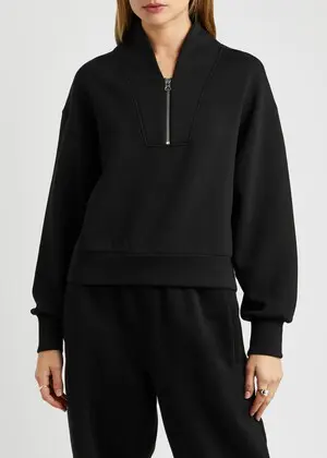 Varley Davidson Half-zip Stretch-jersey Sweatshirt - Black