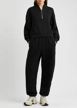 Varley Davidson Half-zip Stretch-jersey Sweatshirt - Black