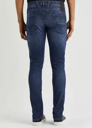 REPLAY Anbass Hyperflex Slim-leg Jeans