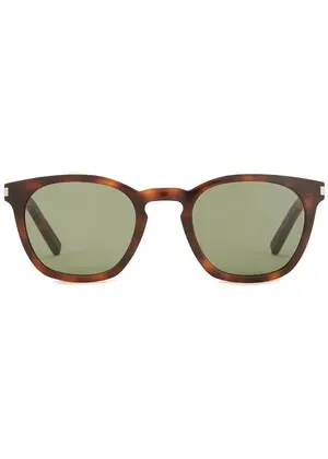Saint Laurent Tortoiseshell Oval Sunglasses