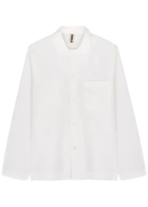 TEKLA Poplin Pyjama Shirt - White