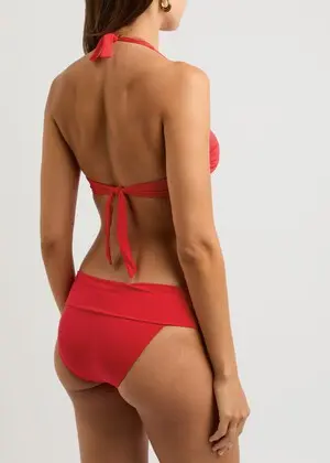 Melissa Odabash Brussels Halterneck Bikini Top - Red