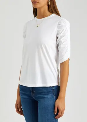 Veronica Beard Waldorf Cotton T-shirt - White