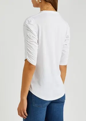 Veronica Beard Waldorf Cotton T-shirt - White