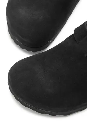 BIRKENSTOCK Boston Suede Clogs - Black