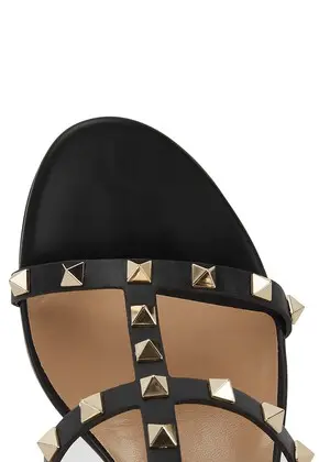 Valentino Garavani Rockstud 60 Leather Sandals - Black