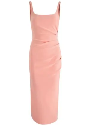 Bec & Bridge Karina Tuck Ruched Midi Dress