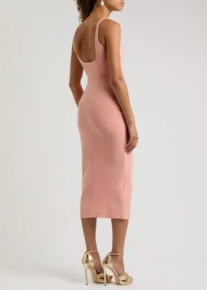 Bec & Bridge Karina Tuck Ruched Midi Dress