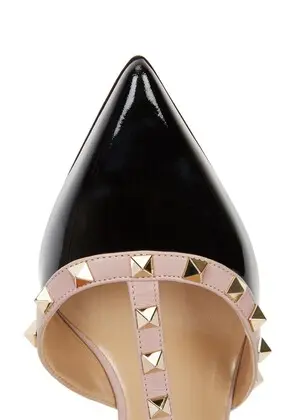 Valentino Garavani Rockstud 65 Patent Leather Pumps - Black