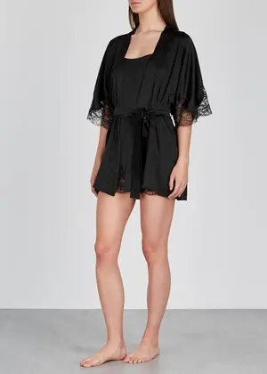 FLEUR OF ENGLAND Signature Silk-blend Robe