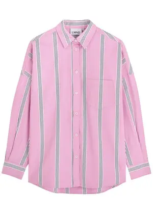 LMND Chiara Striped Cotton-poplin Shirt