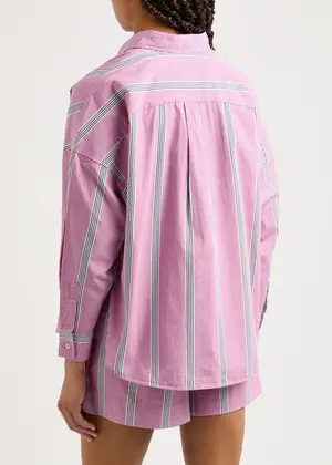 LMND Chiara Striped Cotton-poplin Shirt
