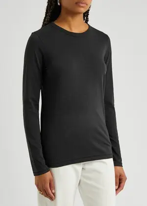Rag & Bone The Slub Cotton Top - Black