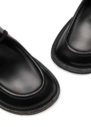 Loewe Faro Leather Derby Shoes - Black