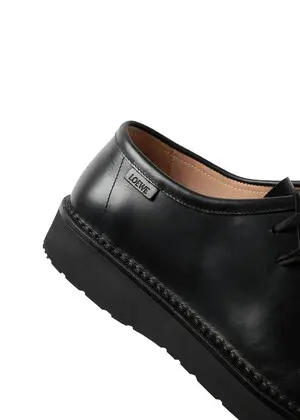 Loewe Faro Leather Derby Shoes - Black