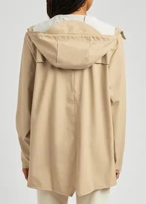 Rains Hooded Waterproof Jacket - Beige