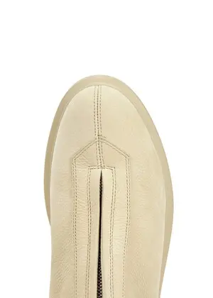 THE ROW Nubuck Ankle Boots - Beige