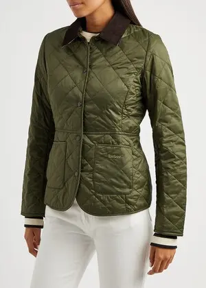 Barbour Deveron Quilted Shell Jacket - Olive