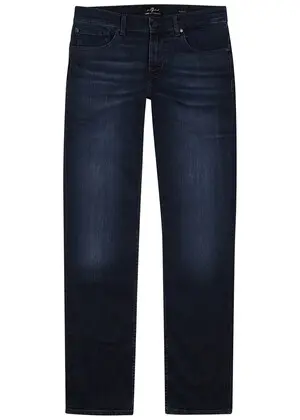 7 For All Mankind Slimmy Luxe Performance+ Jeans Dark Blue