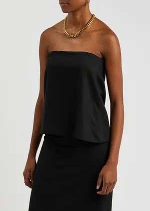 AEXAE Strapless Woven Top
