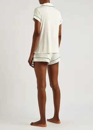 Eberjey Gisele Stretch-jersey Pyjama Set - Ivory