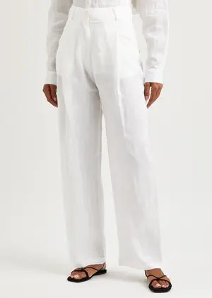 AEXAE Wide-leg Linen Trousers