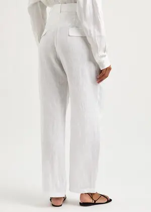 AEXAE Wide-leg Linen Trousers