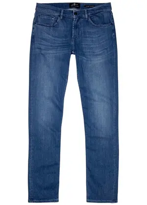 7 For All Mankind Slimmy Tapered Luxe Performance+ Jeans - Blue
