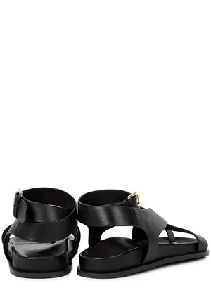 A.emery Jalen Leather Sandals - Black