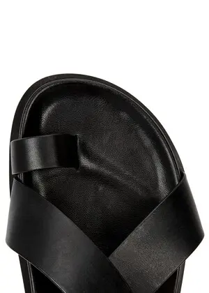 A.emery Jalen Leather Sandals - Black