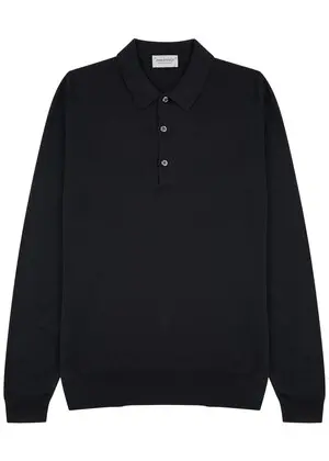 John Smedley Belper Merino Wool Polo Shirt