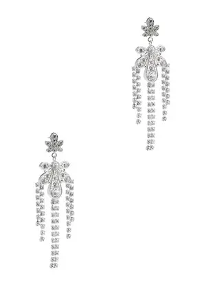 Rabanne Crystal-embellished Drop Earrings - Silver
