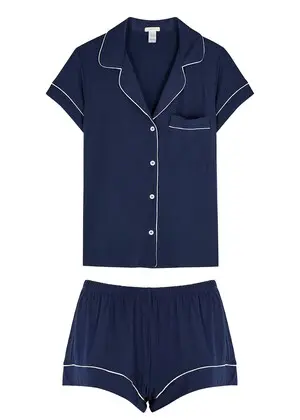 Eberjey Gisele Stretch-jersey Pyjama - Navy