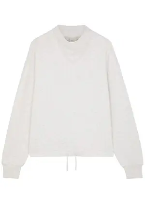 Varley Betsy Stretch-jersey High-neck Sweatshirt - Ivory