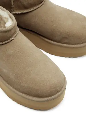UGG Ultra Mini Suede Flatform Boots - Sand