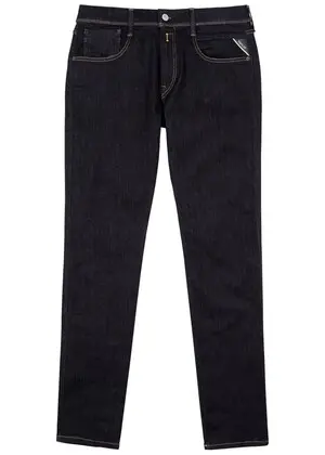 REPLAY Anbas Hyperflex Re-used Slim-leg Jeans - Dark Blue