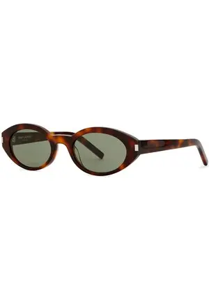 Saint Laurent Oval-frame Sunglasses - Green