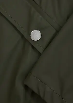 Rains Hooded Waterproof Jacket - Dark Green