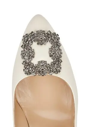 Manolo Blahnik Hangisi 90 Silk-satin Pumps