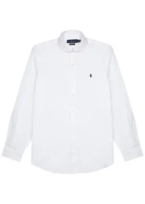 Polo Ralph Lauren Custom Cotton-poplin Shirt - White