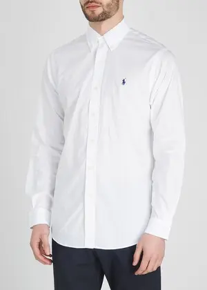 Polo Ralph Lauren Custom Cotton-poplin Shirt - White