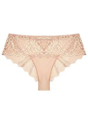 Simone Perele Caresse Blush Lace Briefs - Nude