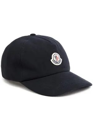Moncler Logo Cotton Cap - Navy