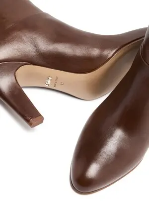 Chloé Eve 90 Glossed-leather Over-the-knee Boots - Brown