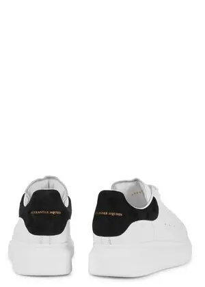 Alexander McQueen Oversized Leather Sneakers - White And Black