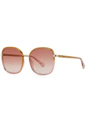 Chloé Franky Oversized Sunglasses - Orange