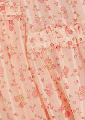 Free People Printed Chiffon Trousers