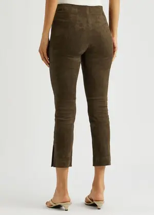 Vince Split-cuff Suede Trousers